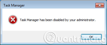 Hướng dẫn sửa lỗi Task Manager has been Disabled by your Administrator