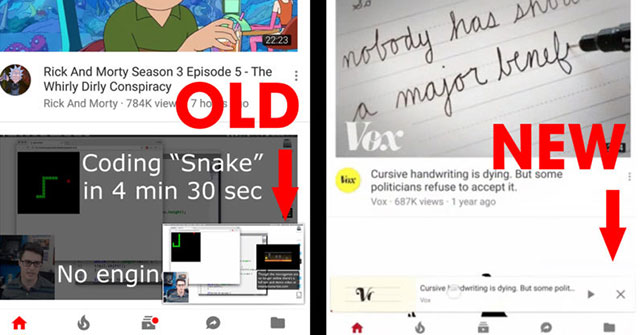 Google thử nghiệm UI playback mới cho YouTube - QuanTriMang.com