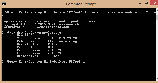 Tìm hiểu về Sigcheck của Microsoft - QuanTriMang.com