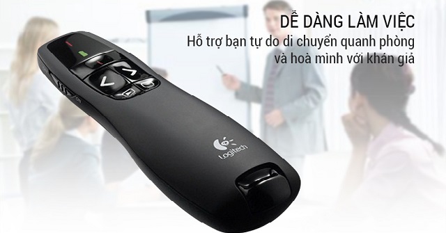 So sánh tính năng bút trình chiếu Logitech R800 và Logitech R400