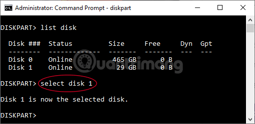Cách tạo USB Boot bằng Command Prompt - QuanTriMang.com