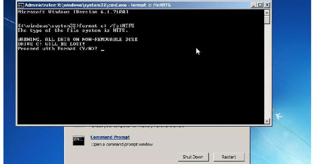 Lệnh Format trong Command Prompt - QuanTriMang.com