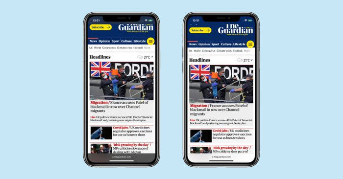 Vô hiệu hóa tính năng Website Tinting trong Safari trên iOS 15