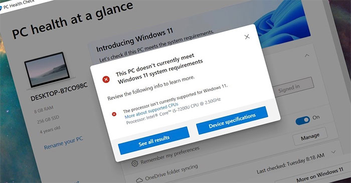 Microsoft phát hành ứng dụng PC Health Check cho Windows 10 trong bản ...