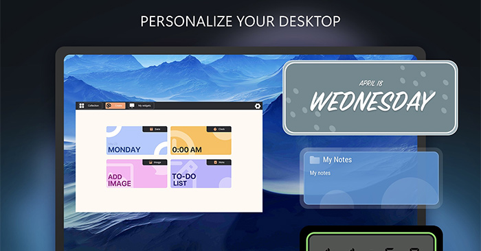 Hướng dẫn cài tiện ích trên Windows bằng Windows Desktop Widgets