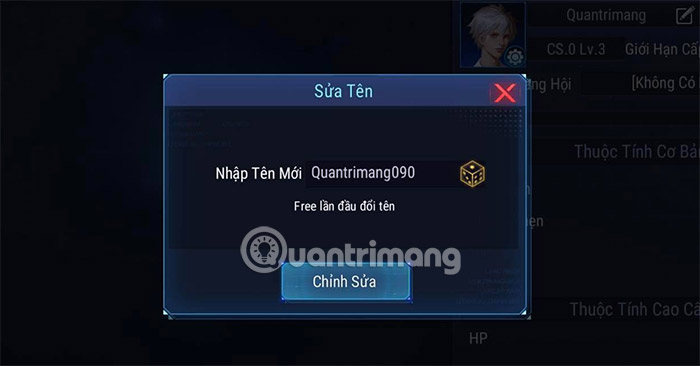 Cách đổi tên nhân vật Cyber Fantasy - QuanTriMang.com