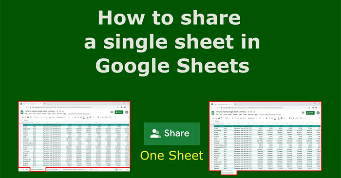 Hướng dẫn chia sẻ 1 sheet trên Google Sheets - QuanTriMang.com