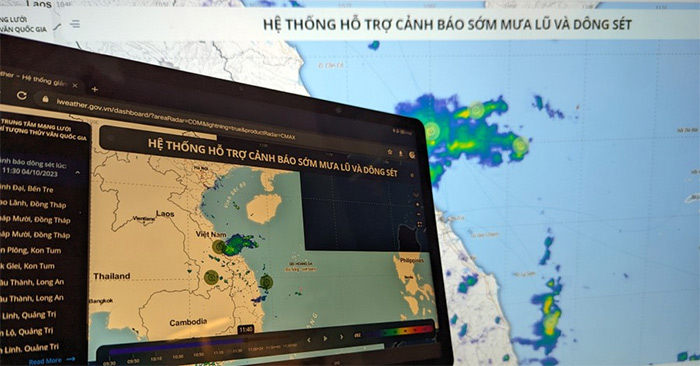 Cách theo dõi tình hình giông sét, lũ quét trên iweather - QuanTriMang.com
