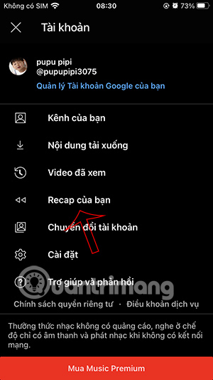 Hướng dẫn xem YouTube Music Recap 2023 - QuanTriMang.com