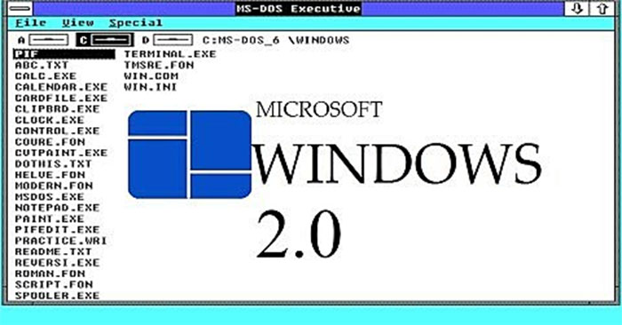 Nhìn lại 36 năm Windows 2.0, một bước tiến lớn mang đến một số tính ...