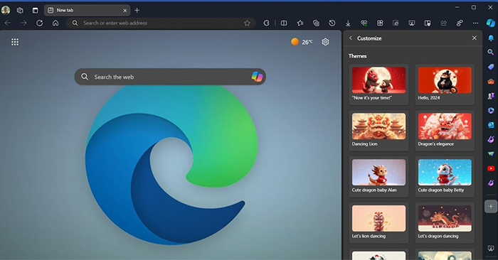Cách kích hoạt theme con Rồng 2024 trên Microsoft Edge - QuanTriMang.com