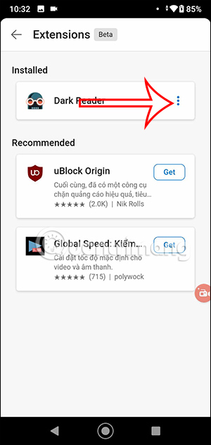 Cách cài đặt extension Microsoft Edge trên Android - QuanTriMang.com