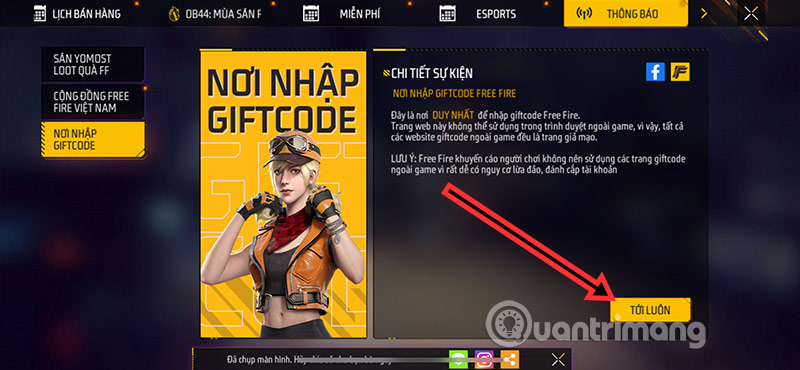 Code FF OB47 kim cương, code Free Fire mới nhất 01/11/2025