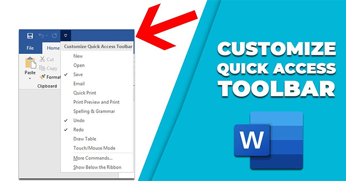 Hướng dẫn tùy chỉnh Quick Access Toolbar Word - QuanTriMang.com