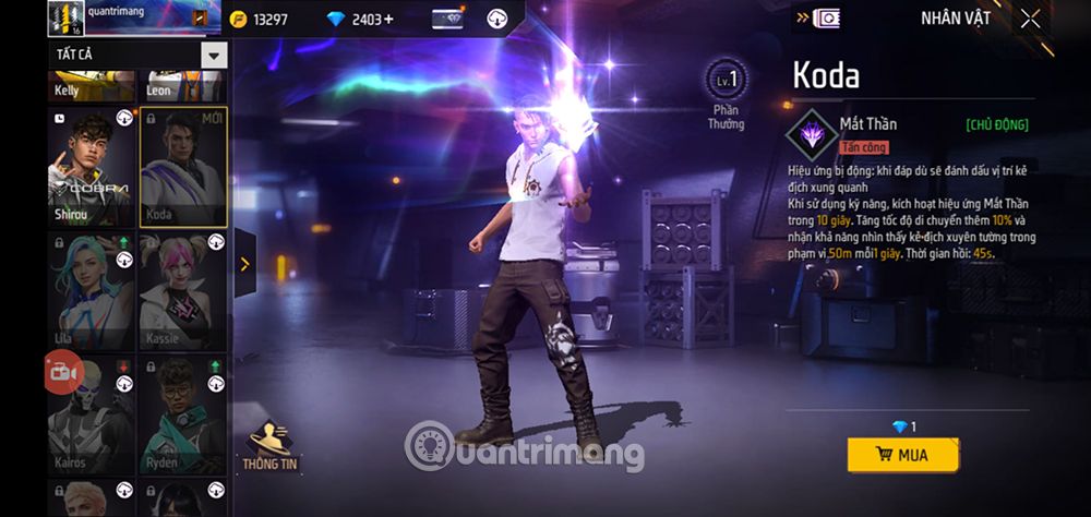 Free Fire OB47: Nhân vật KODA mới phát hiện vị trí kẻ địch...