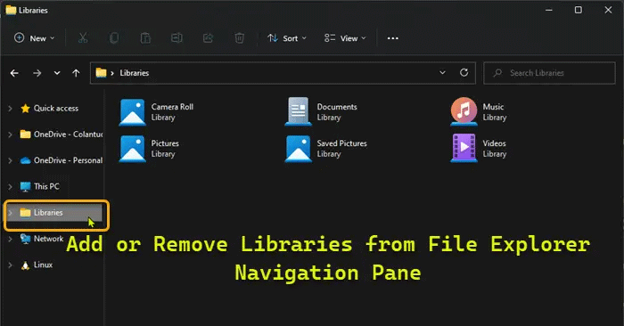 Cách thêm/xóa Libraries trong File Explorer Windows 11 - QuanTriMang.com