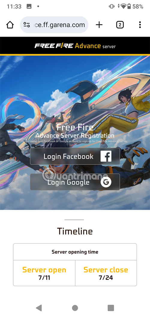 Free Fire Advanced Server mới nhất, Free Fire OB50