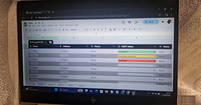 Cách sử dụng tính năng Pre-Built Tables của Google Sheets để sắp xếp và ...