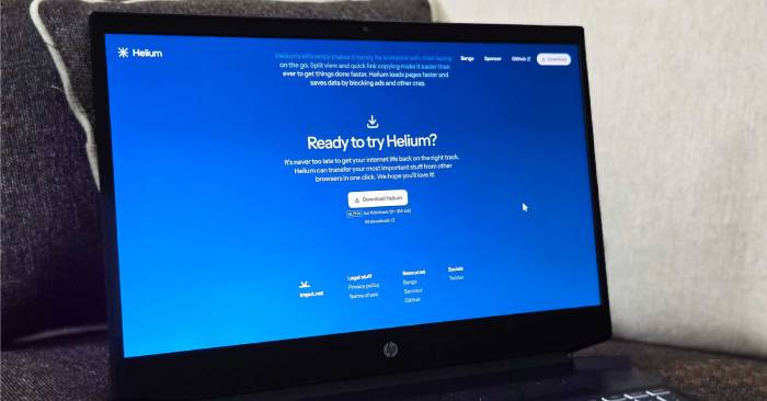 Helium Browser - QuanTriMang.com