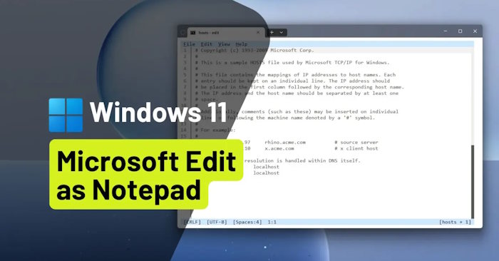 Hướng dẫn thay thế Notepad bằng Microsoft Edit - QuanTriMang.com